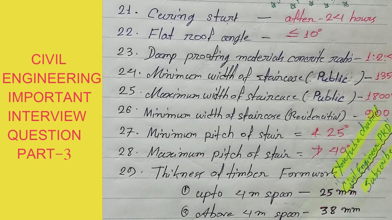 CIVIL ENGINEERING TOP 100 INTERVIEW QUESTIONS PART 3 civil Engineering civil-engineering-top-100-interview-questions-part-3-civil-engineering
