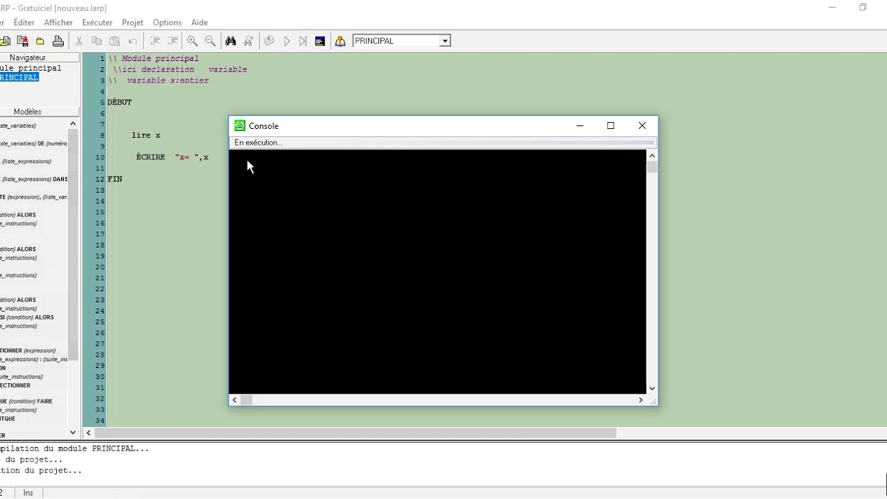1-algorithme debuter avec larp - YouTube