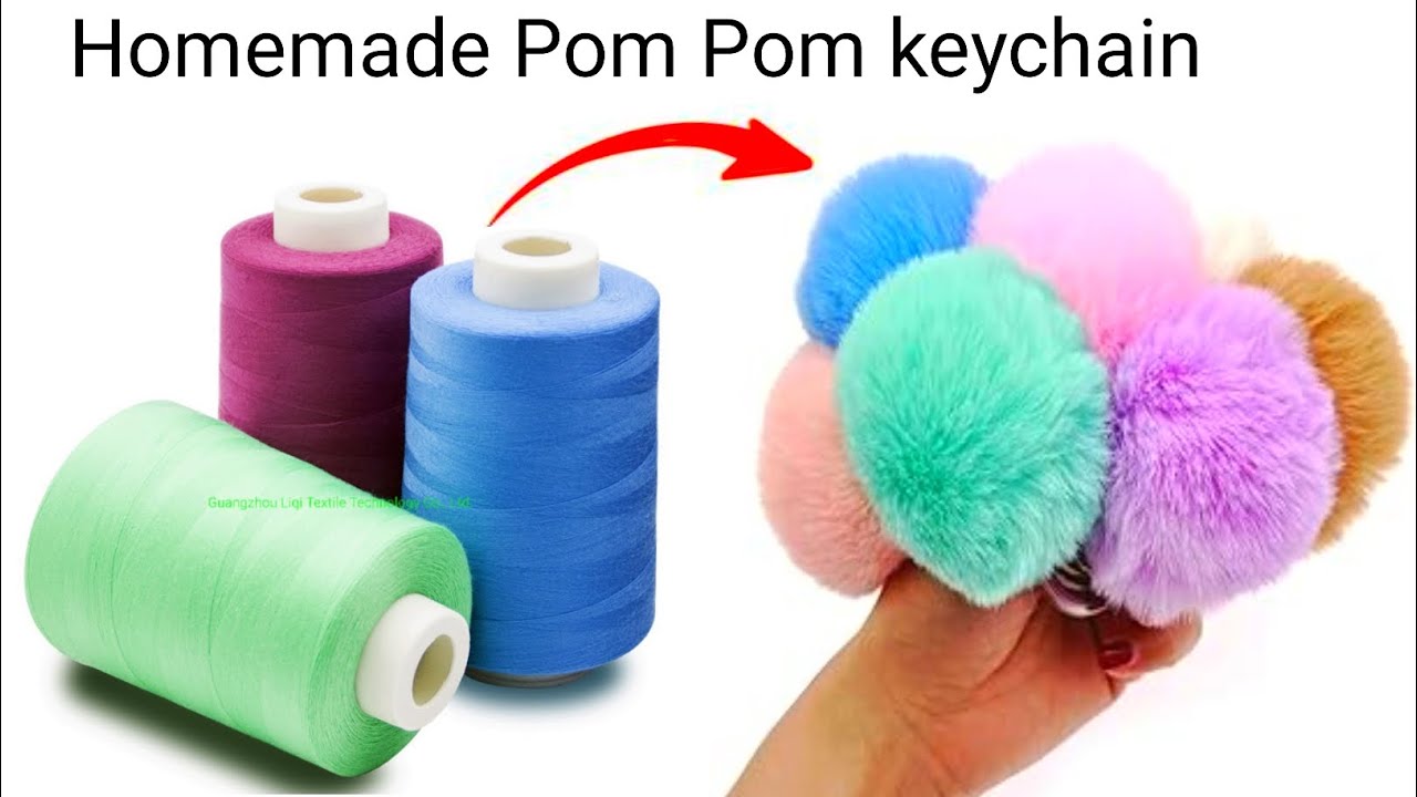 How to make Keychain with Sewing Thread/homemade keychain/diy gift ...