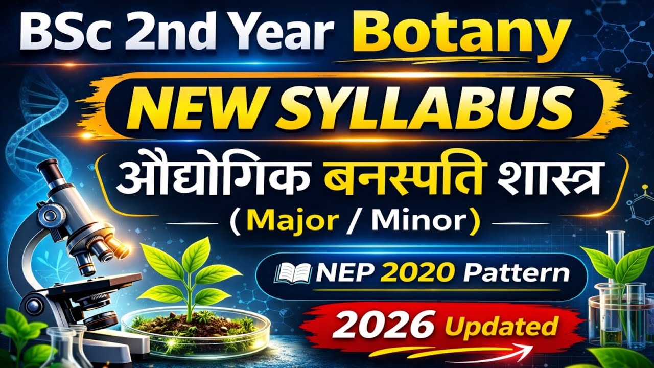 BSc 2nd Year Botany MINOR New Syllabus 2026 | BSc Second Year Botany ...