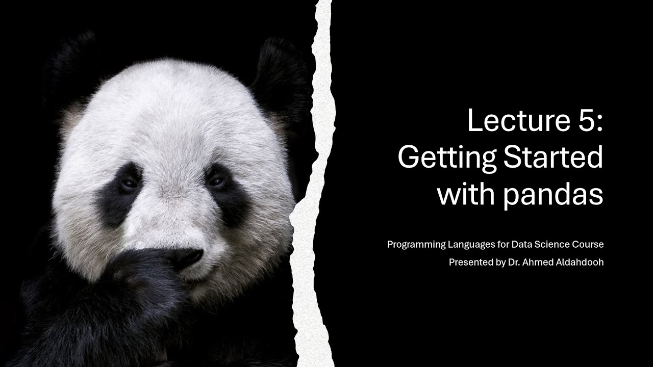 05 Getting Started with pandas - Part 1 - YouTube