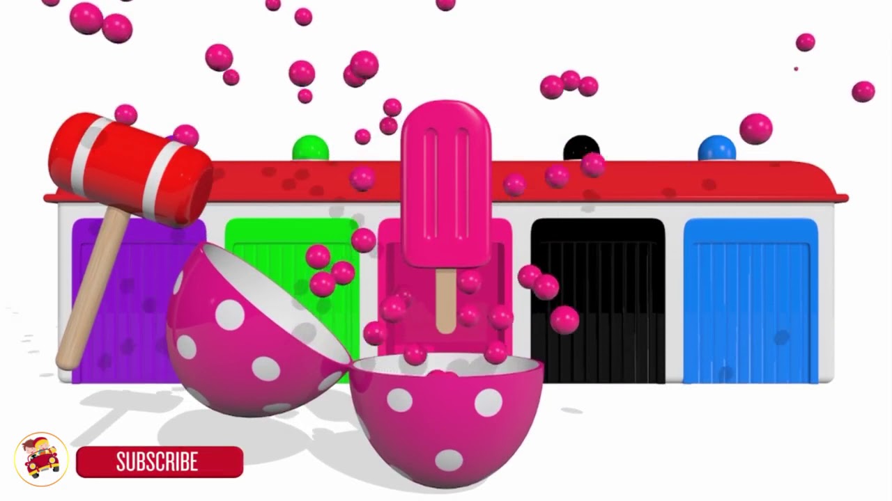 85 Teach Kids Colors With Surprise Eggs Ice Cream CFK Family - YouTube