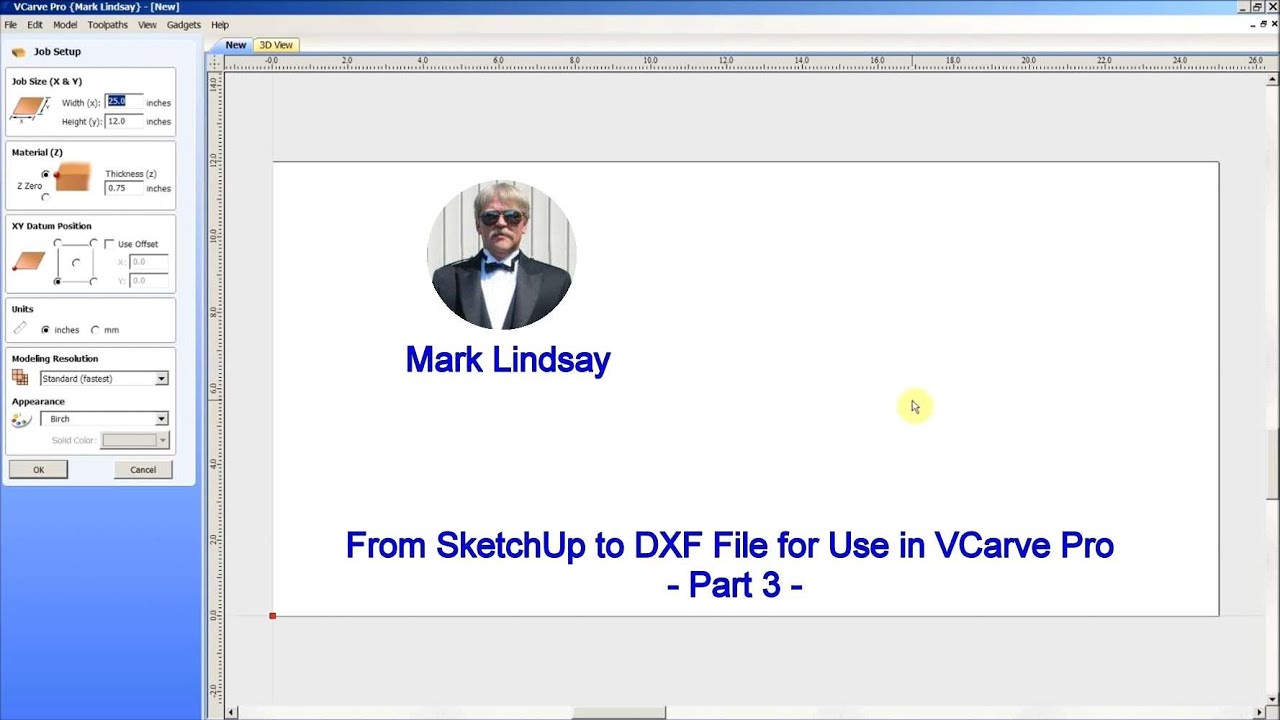 From SketchUp to DXF File for Use in VCarve Pro - Part 3 - YouTube