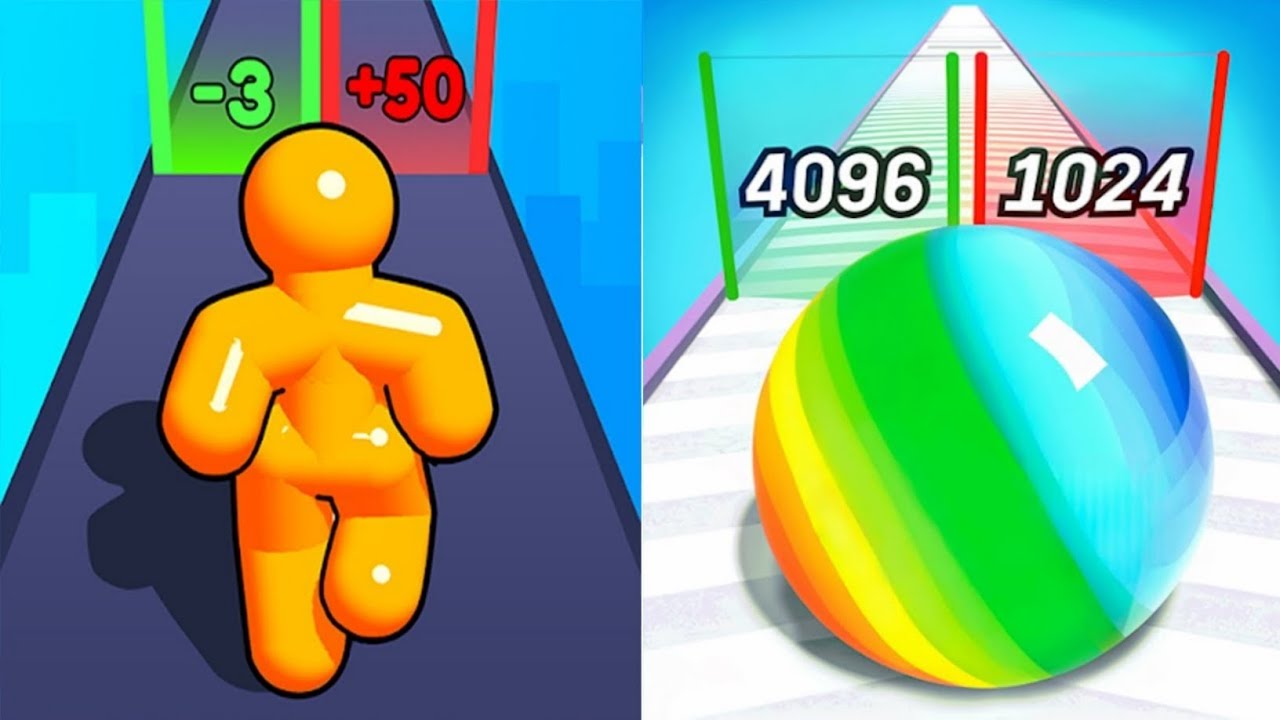 Number Ball 3D Merge Game || Tall Man Run || Ball Number Merge 2048 ...