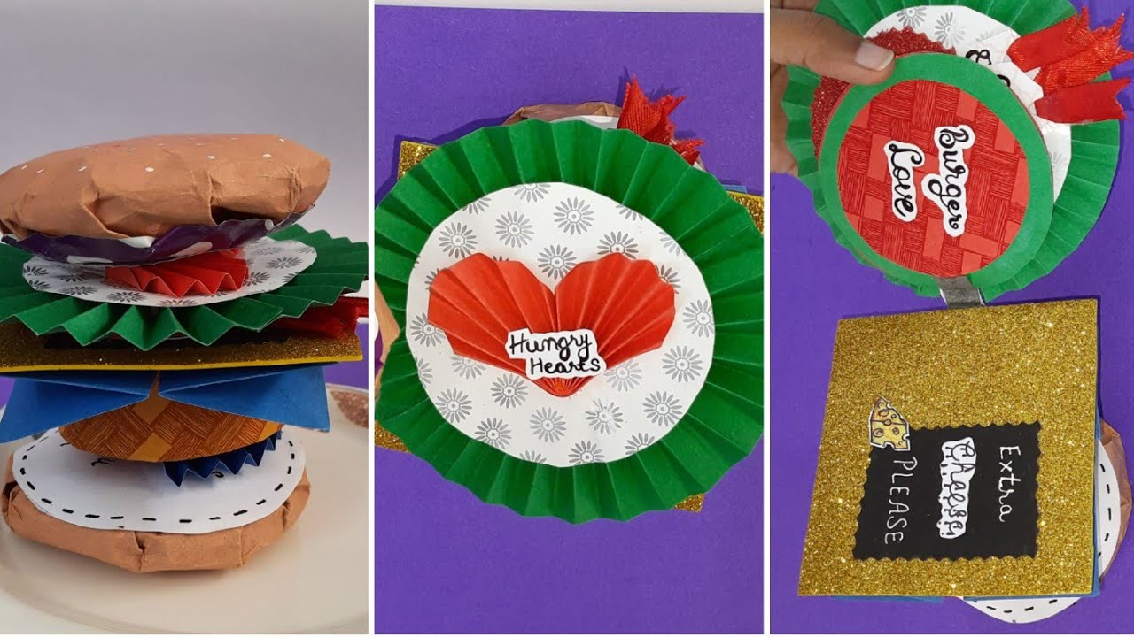 Burger scrapbook|| scrapbook ideas||how to make scrapbook - YouTube
