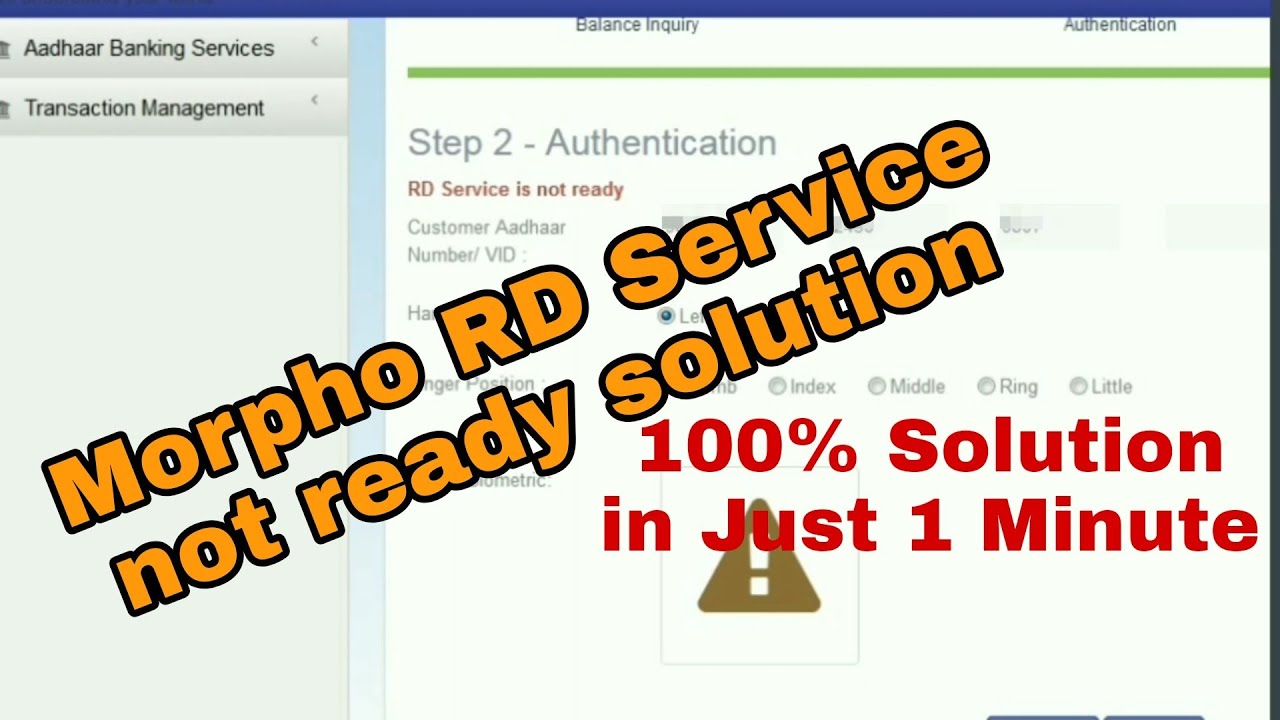Morpho rd service is not ready| Morpho RD setting| HDFC, ICICI, AXIS ...