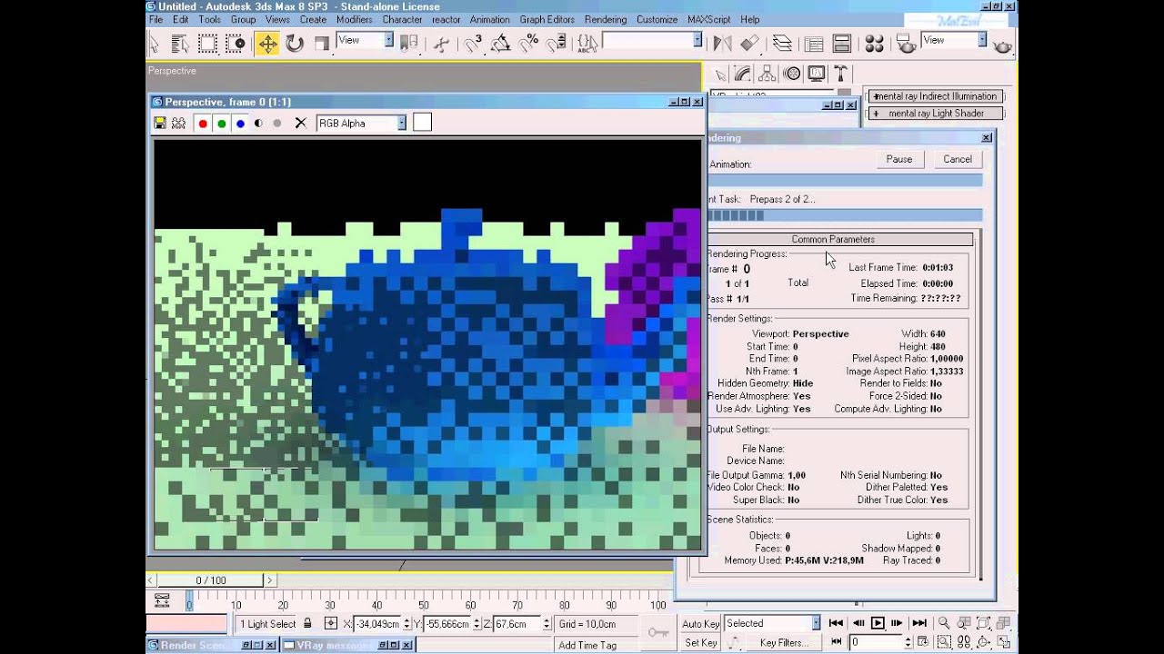 Video corso 3D Studio Max 8 _23 3DS Max Rendering di un esterno con V ...
