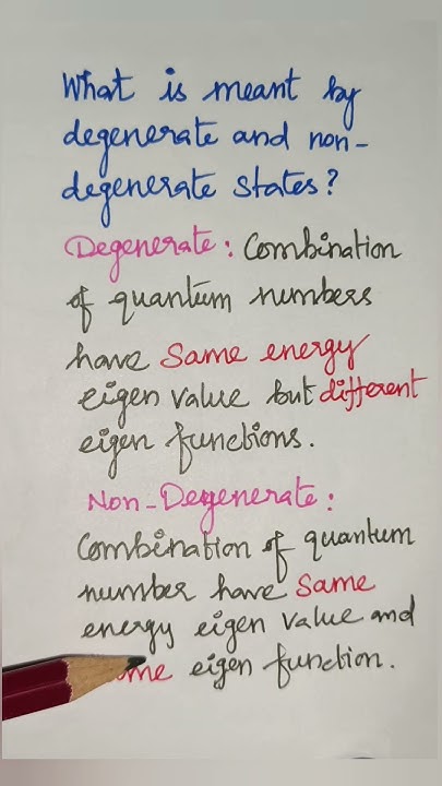 Degenerate and Non-degenerate | Eigen value and Eigen function #shorts# ... Degenerate and Non-degenerate | Eigen value and Eigen function #shorts# ...