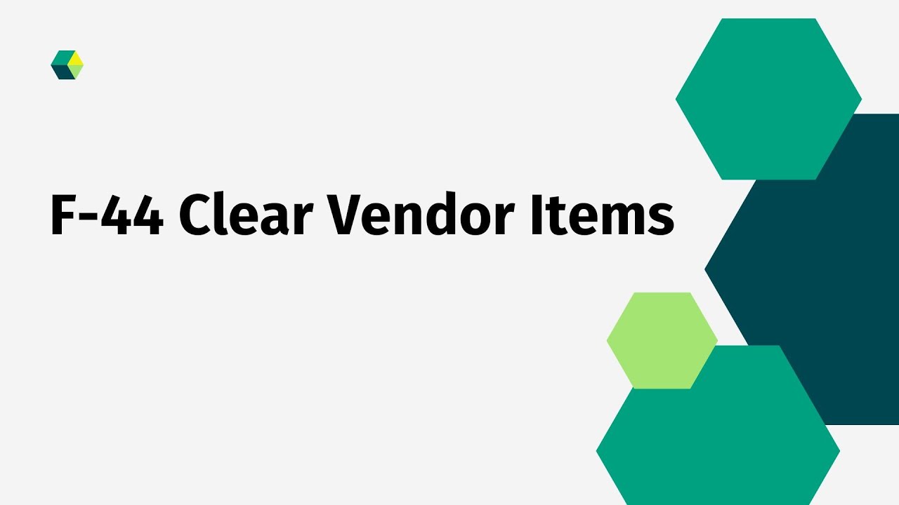 F 44 Clear Vendor Line Items In SAP YouTube f-44-clear-vendor-line-items-in-sap-youtube