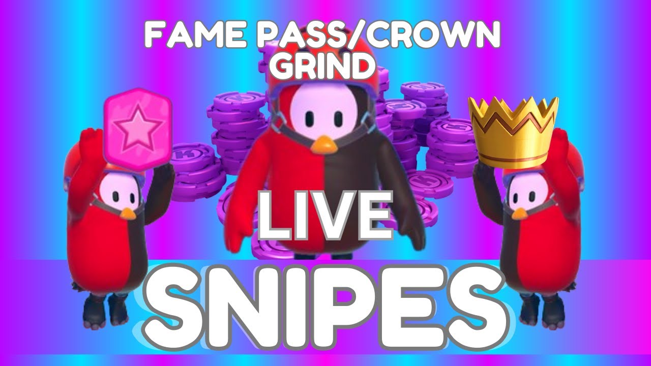 FALL GUYS LIVE | FAME PASS/CROWN GRIND SNIPES (PS4) #fallguys - YouTube