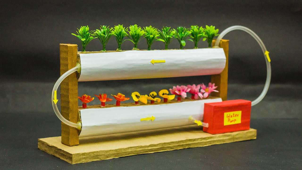 Agriculture Working Model Hydroponic Farming Model Youtube