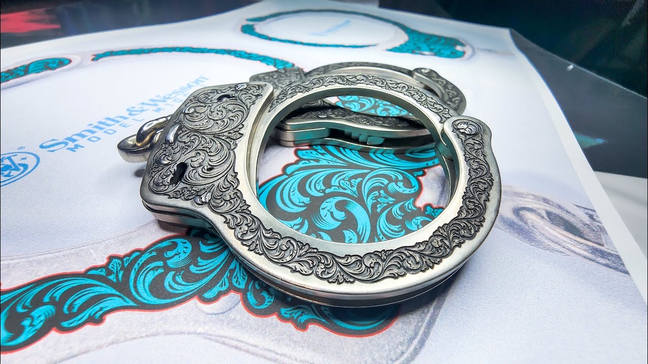 Engraved Smith & Wesson Handcuffs Timelapse Video Start to Finish - YouTube