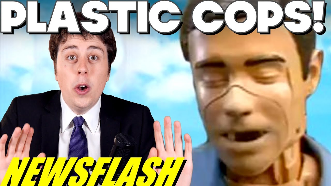 Plastic Cop Stopping Real Crime! - NEWSFLASH - YouTube