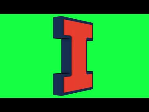 Illinois Fighting Illini Green Screen Logo Loop Chroma Animation