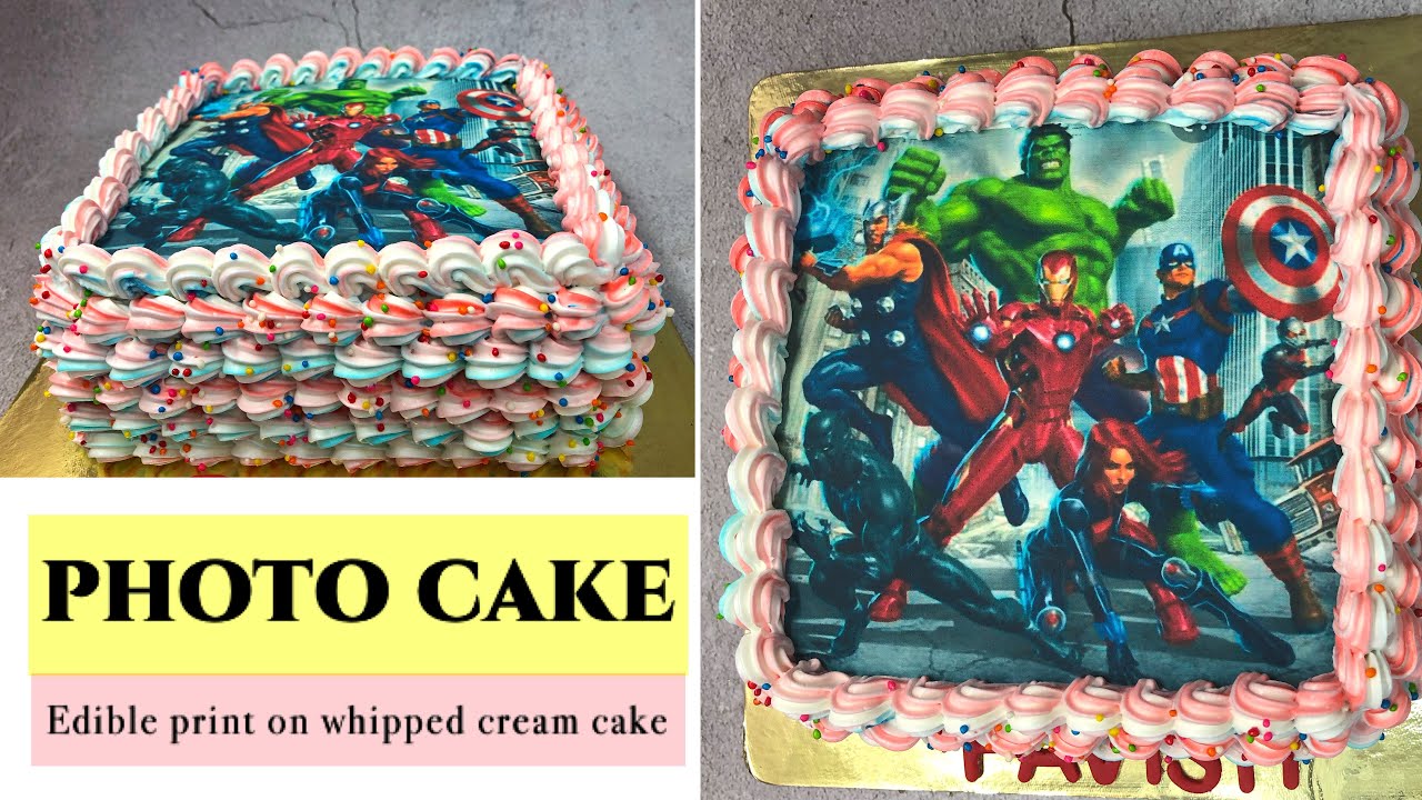 PHOTO CAKE | How to use edible print on a whipped cream cake | Two in ...