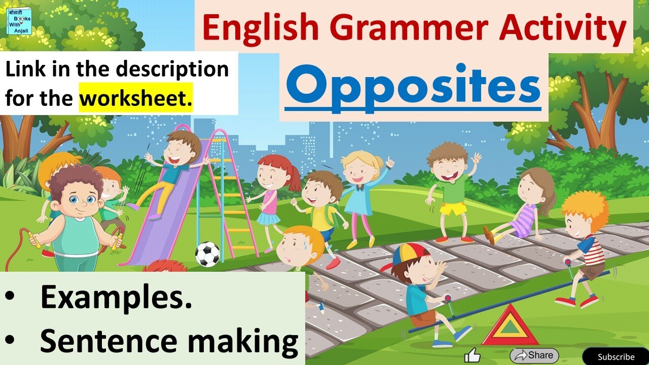 Opposites. Picture composition. English grammar activity. Describe a ...