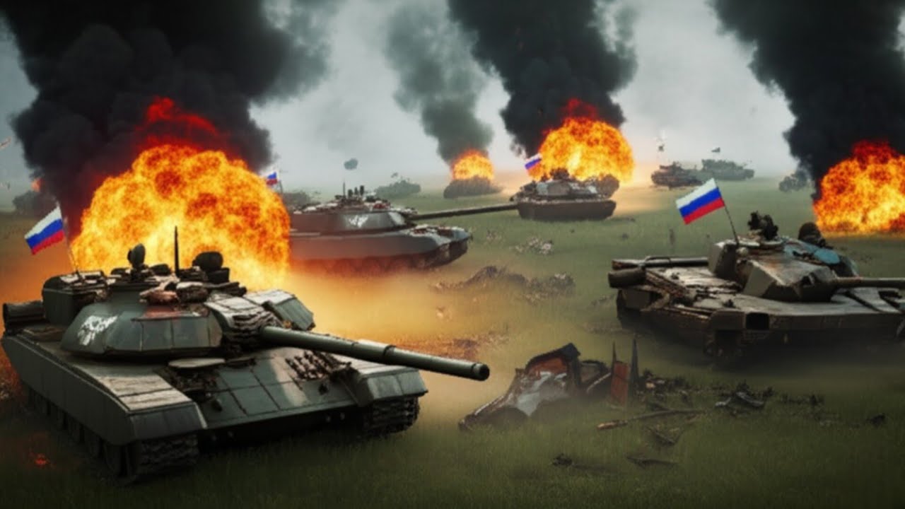Ukrainian land defense division attacks Russian anti-armor tank column ...