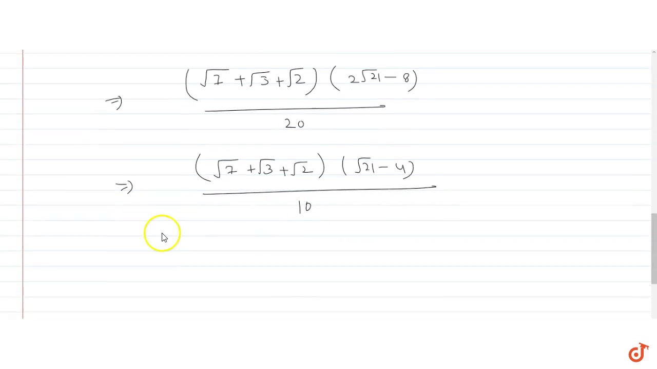 Rationlise 1 sqrt 7 sqrt 3 sqrt 2 YouTube rationlise-1-sqrt-7-sqrt-3-sqrt-2-youtube