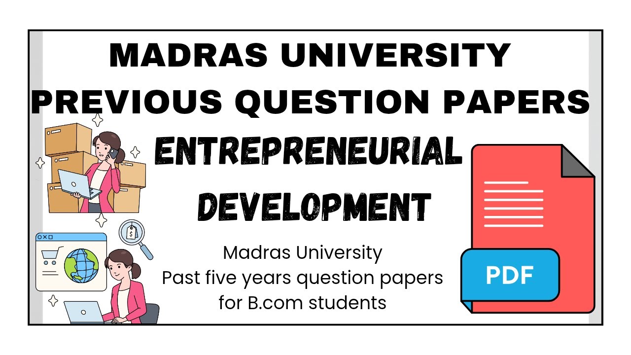 Entrepreneurial development | Previous year question papers | B.com ...