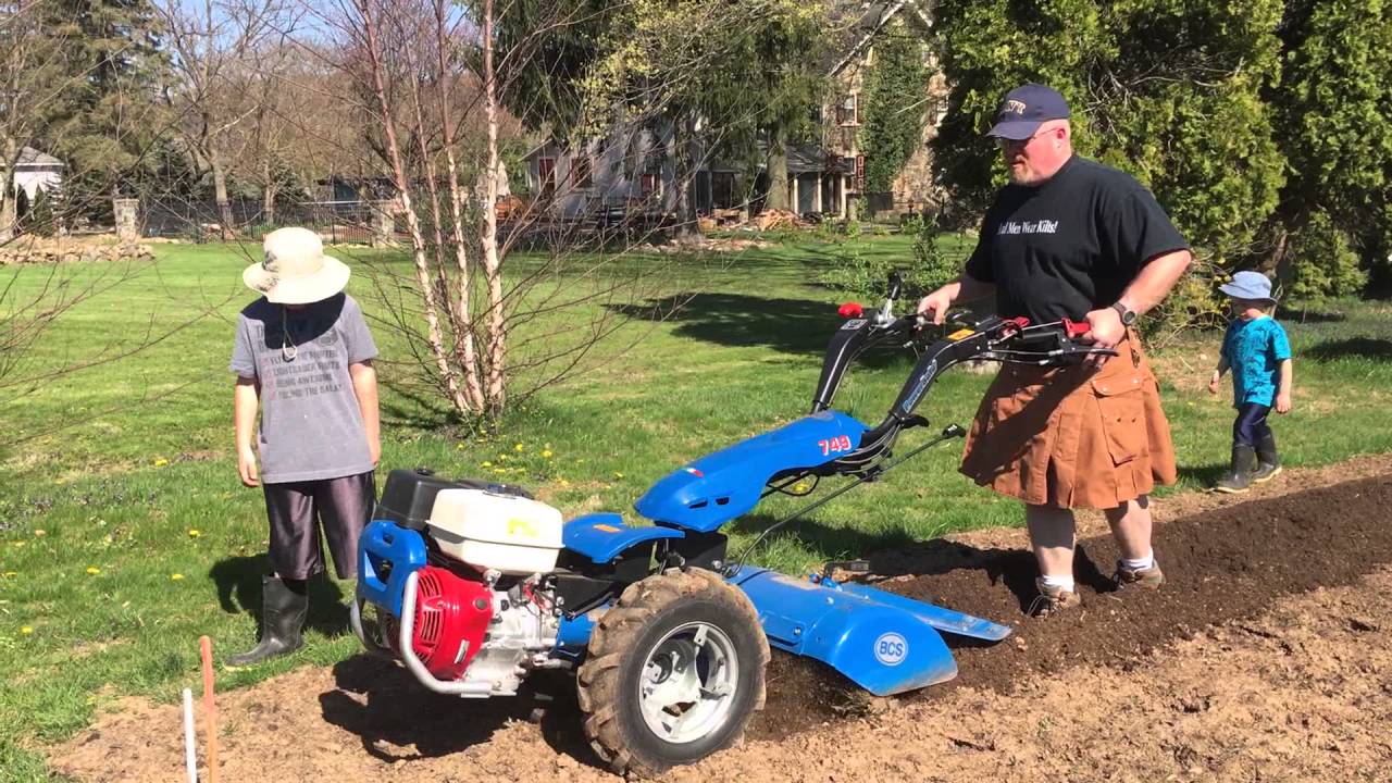 BCS 749 Walk Behind Tractor Rototiller and Hiller/Furrower - YouTube