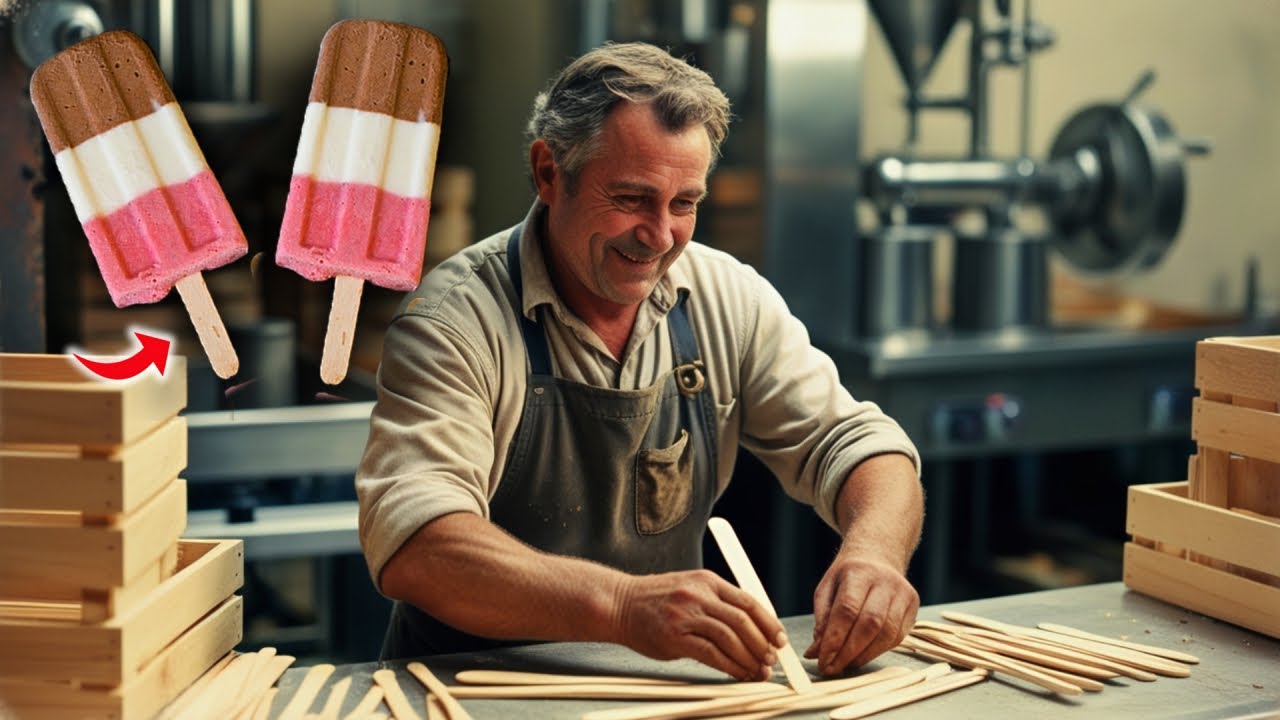 "Incredible" Process Of Making ICE CREAM Sticks In A Local Factory ...