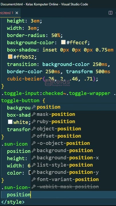 Coding HTML dan CSS: Switch Button hover #kelaskomputeronline - YouTube
