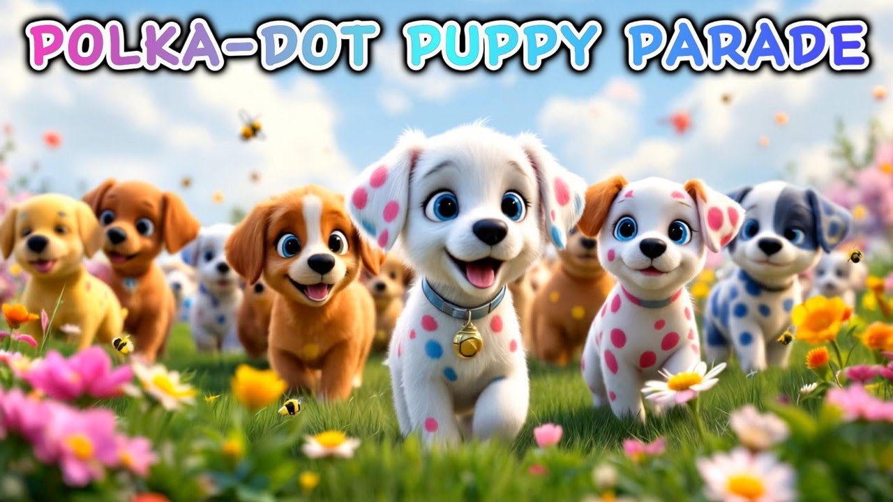 The Polka Dot Puppy Parade! 🐶🎉 Fun Dog Song & Dance for Kids - YouTube