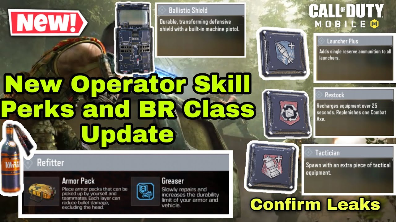 New Operator Skill Ballistic Sheild | Restock, Tactician Perk ...