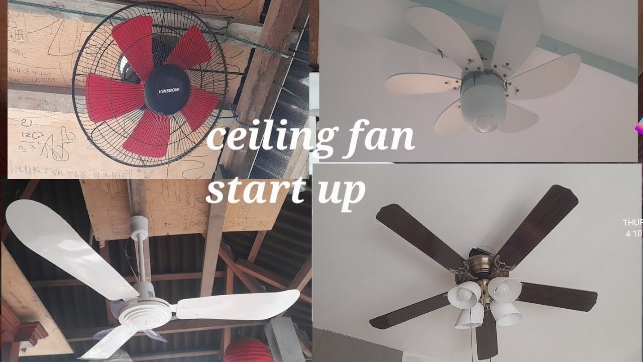 ceiling fan start up - YouTube