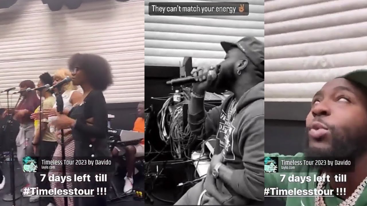 Davido Rehearsing For His Timeless Album Tour Ahead Of July 2023 - YouTube