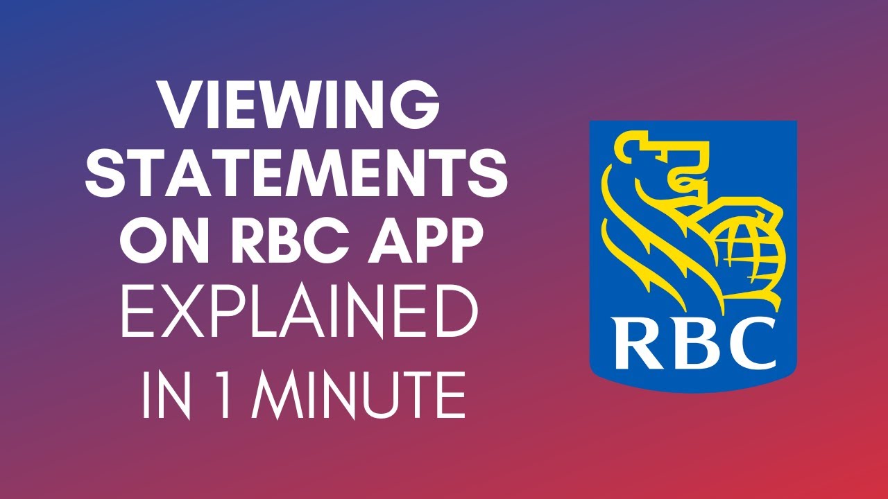 How To View Your Statements On Royal Bank Of Canada App? (2024) - YouTube