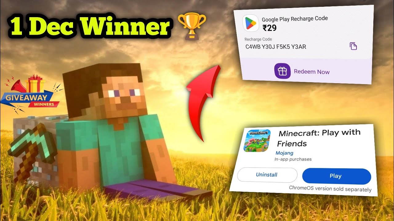 💥1 December Winner 🏆 👀 #minecraft - YouTube