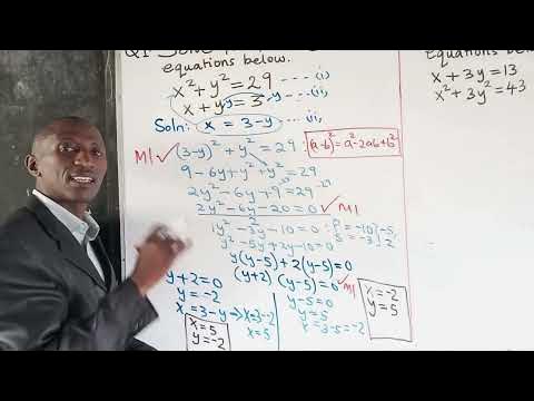 SOLVING LINEAR AND QUADRATIC EQUATIONS SIMULTANEOUSLY - YouTube