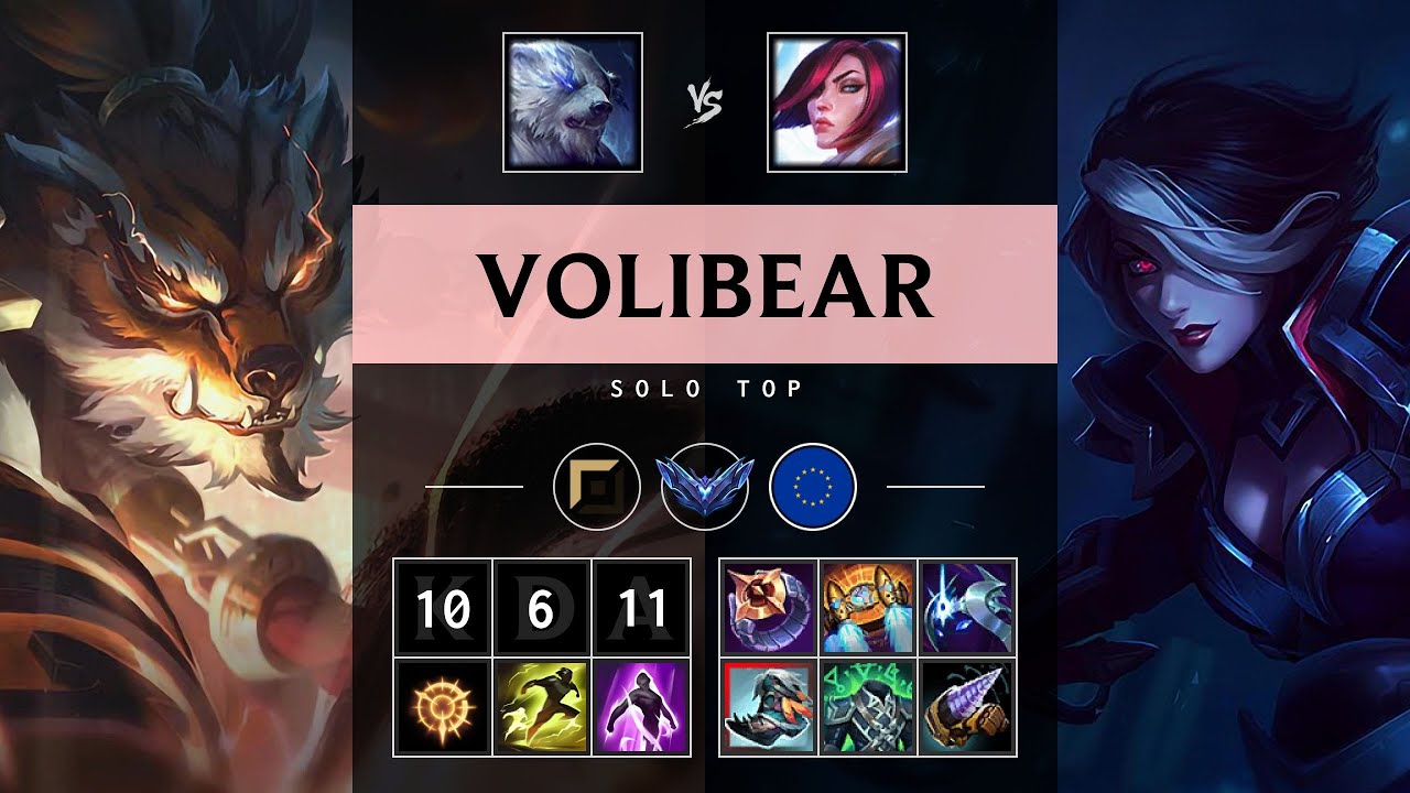 Volibear Top vs Fiora - EUW Diamond Patch 25.20 - YouTube