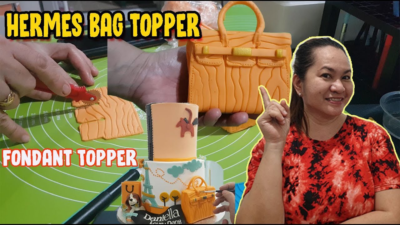 How to Make Hermes Bag Topper | Hermes Theme Cake - YouTube
