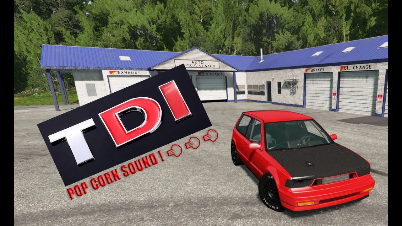 [BeamNG Drive] 1.9 TDi POPCORN Sound ! VNT Turbo 💥💥💥 ! No Smoke no Fun ...