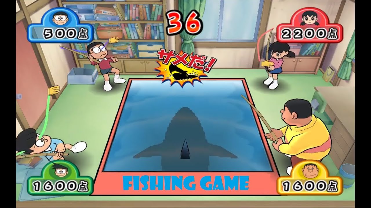 ドラえもん🆕Doraemon Wii Game #94 🦈The Fishing Pond in My Studying Room - YouTube