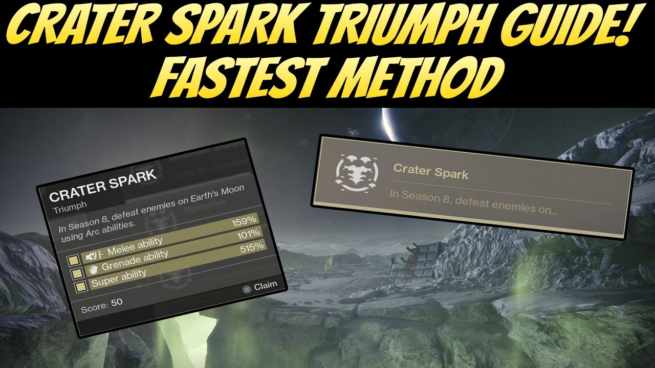 Crater Spark Triumph Guide! Fastest Method (Destiny 2 Shadowkeep) - YouTube