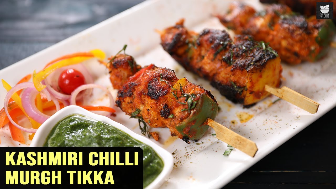 Kashmiri Chilli Murgh Tikka | Restaurant-Style Chicken Tikka | Chicken ...