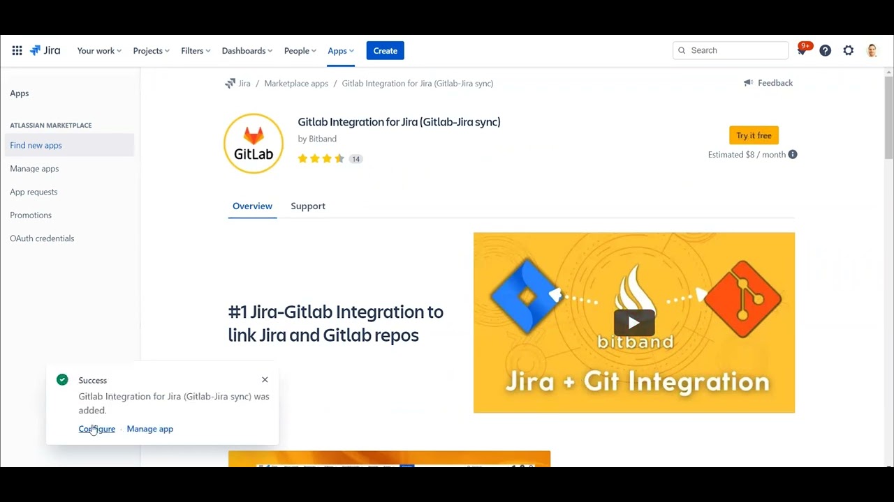 Installing GitLab Integration for Jira - YouTube