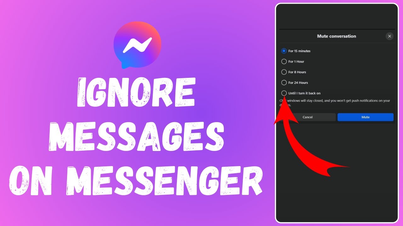 How to Ignore Messages on Messenger - YouTube