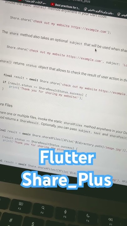 flutter share_plus #flutter #flutterwidgets - YouTube