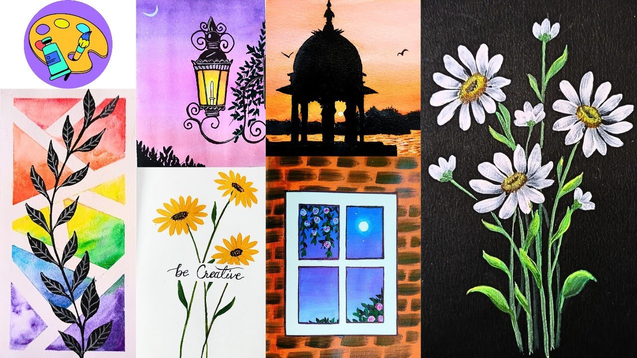 6 Types Of Easy Paintings for Beginners ! - YouTube