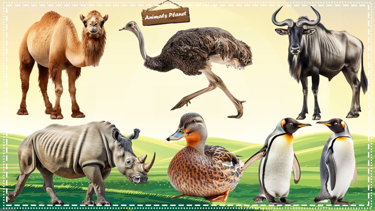 Cutest Animal Sounds and Behaviors Compilation: Camel, Ostrich, Gnu ...
