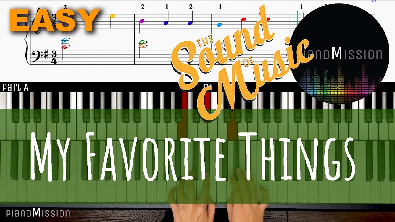 [Real Piano Tutorial] MY FAVORITE THINGS_The Sound of Music with Follow ...