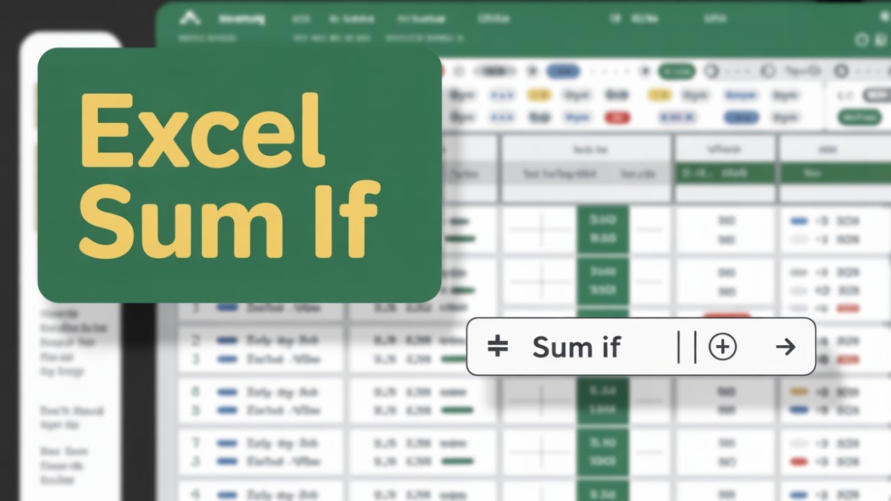 How to Use SUMIF() with Lists for Efficient Data Summation in excel Lecture-17.1 - YouTube