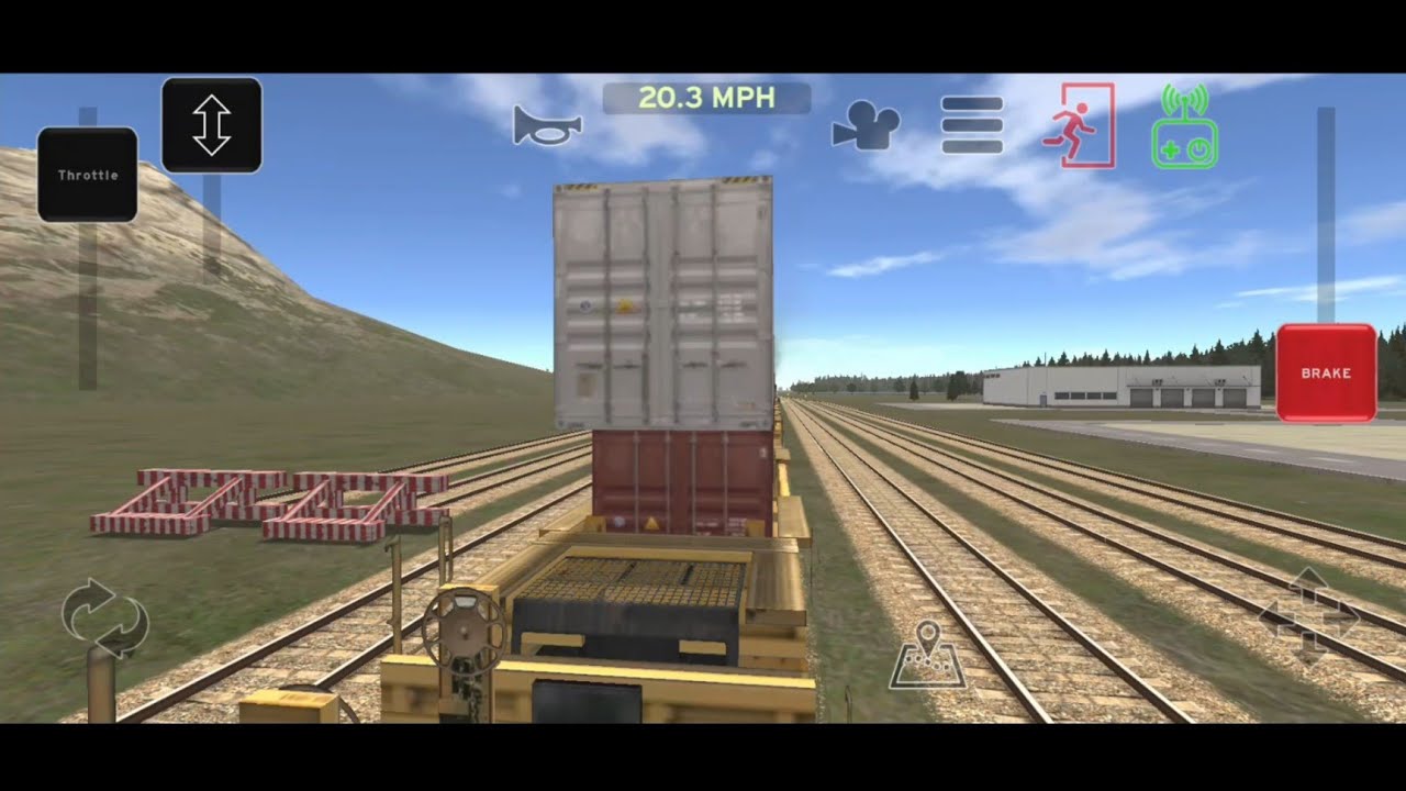 Riding Intermodal Train in Train and Rail Yard Simulator - YouTube