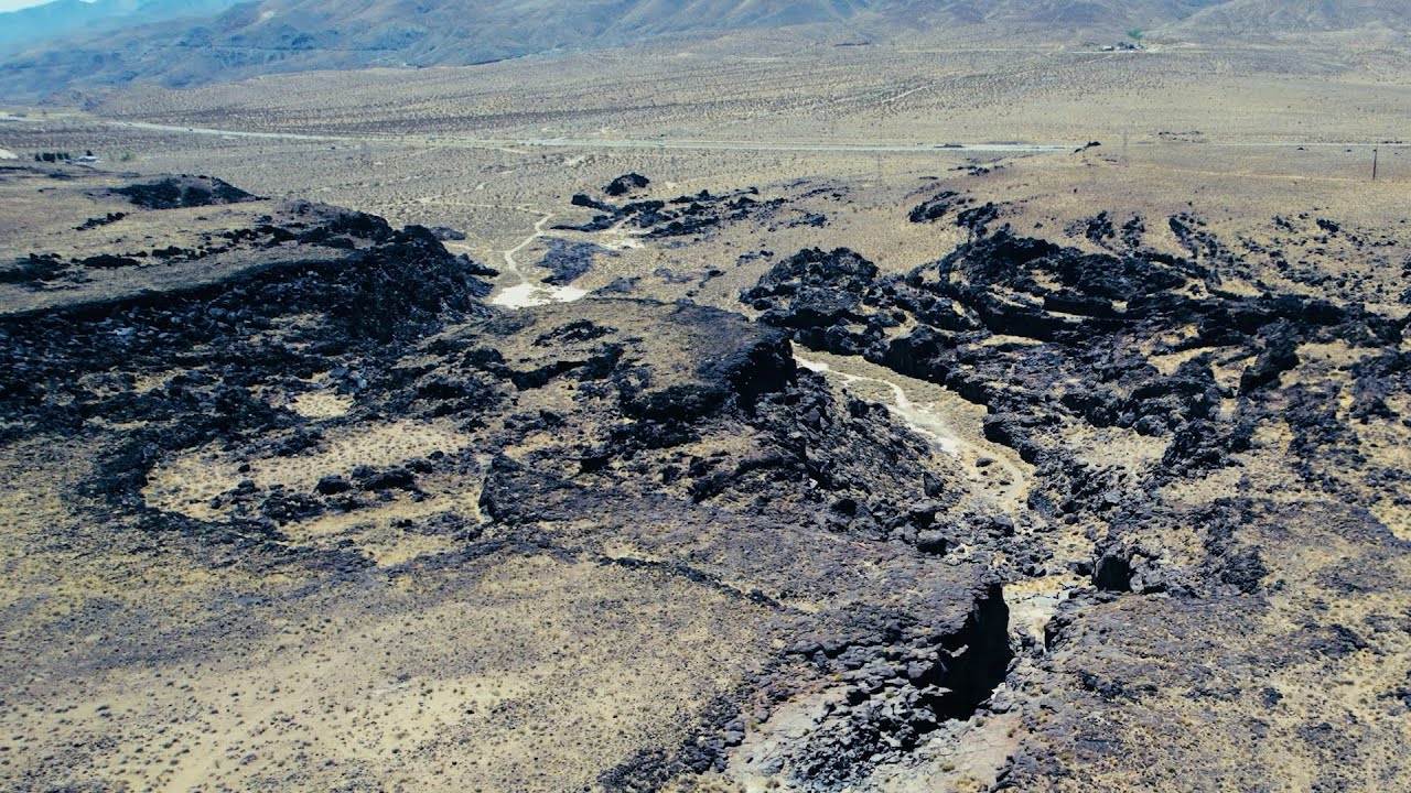 Surface of Mars in California // Fossil Falls 4K Aerial Footage // DJI ...