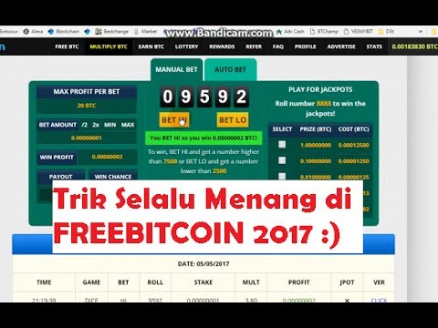 Trik Selalu Menang di FREEBITCOIN 2017 - YouTube