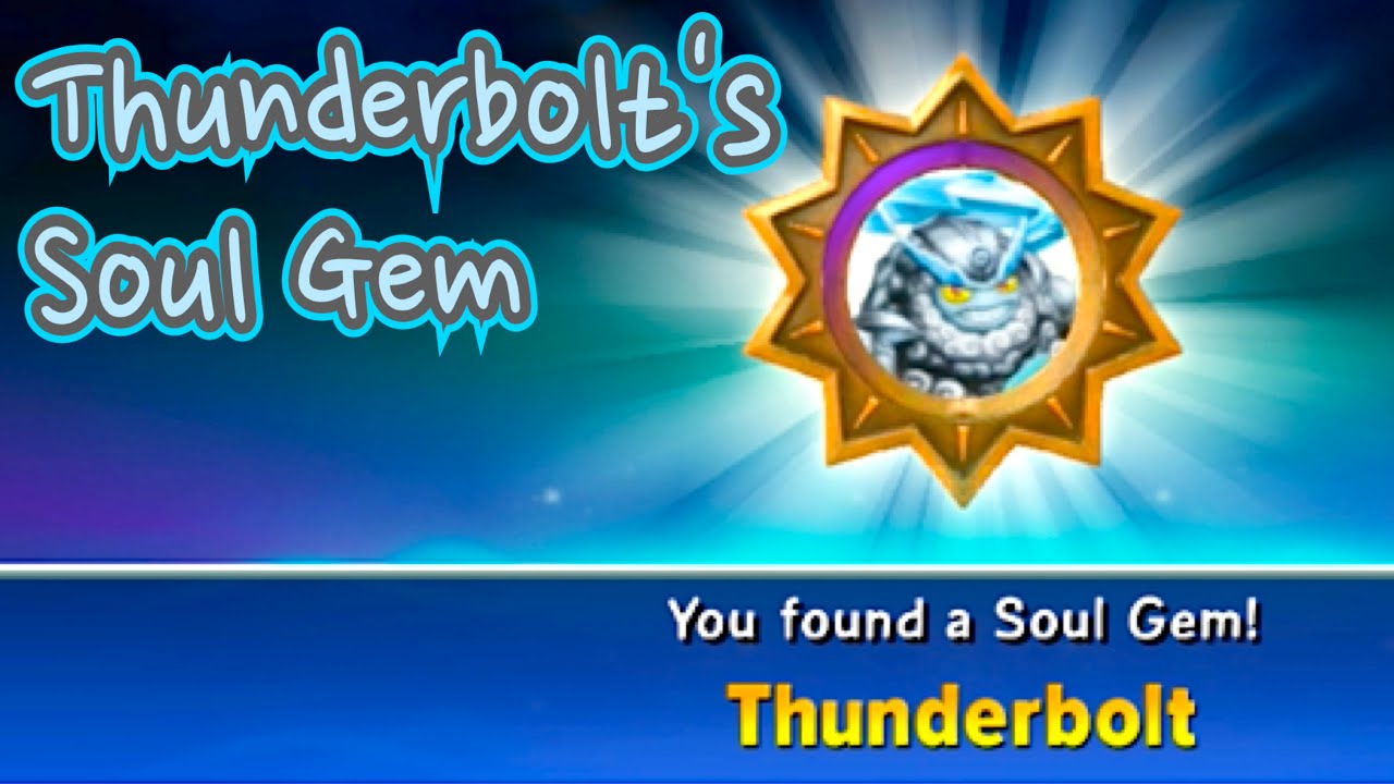 Skylanders Trap Team - Thunderbolt's Soul Gem - Lightning Rain! Upgrade ...
